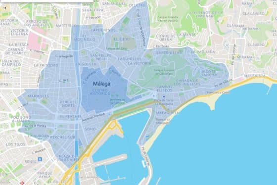 Mapa de Zonas ZBE en Málaga - Plan de Gestión